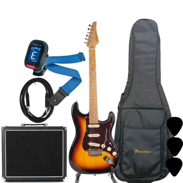 Wakertone VK62-SB 60W komplet paket električna gitara sa pojačalom i opremom