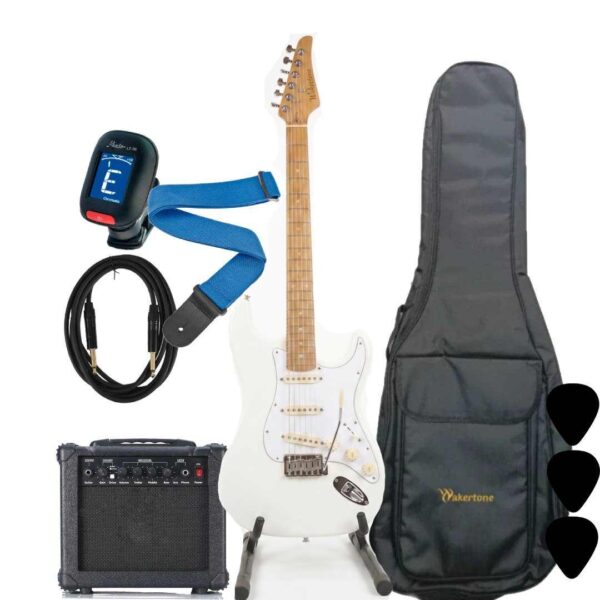Wakertone VK62-WH 15W komplet paket električna gitara sa pojačalom i opremom