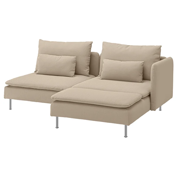 Sofa dvosed, s lenjivcem s rukohvatom/Kelinge bež
