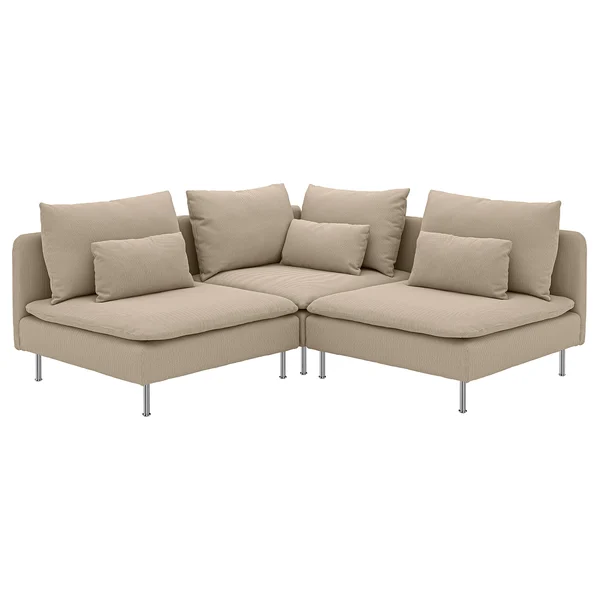Ugaona sofa, trosed, Kelinge bež
