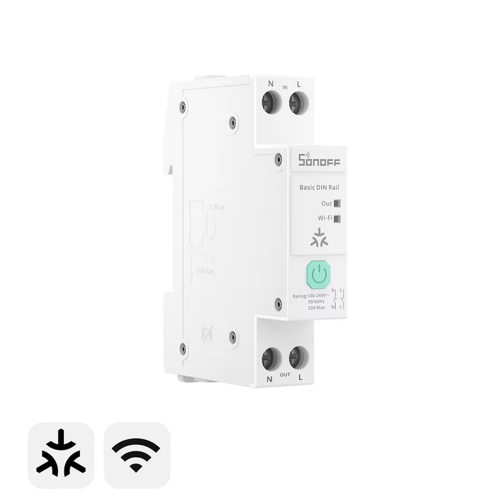 SONOFF BASIC-1GSP pametni DIN rail Matter WiFi prekidač 32A merenje potrošnje 7680W