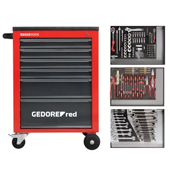 Gedore radionička kolica MECHANIC sa 6 fioka i 129 alata R21560004