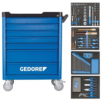 Gedore kolica za alat WORKSTER SMARTLINE sa 7 fioka i asortimanom alata 147-delni WSL-L-TS-147
