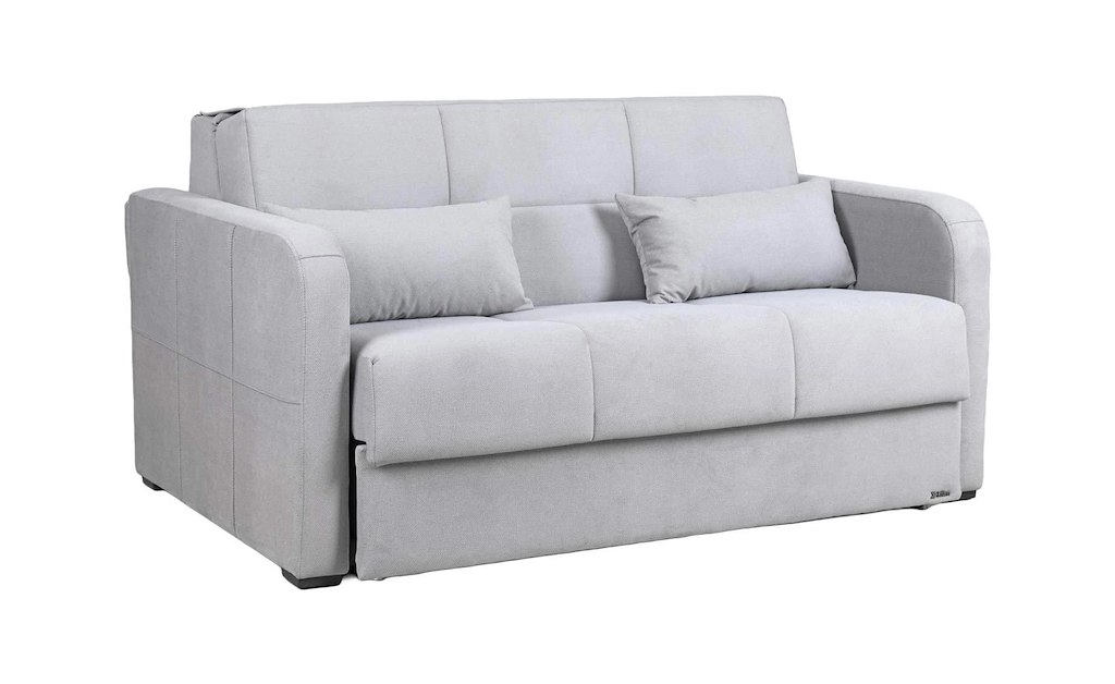 Adonis dvosed sa ležajem i prostorom za odlaganje 165x108x87 cm siva