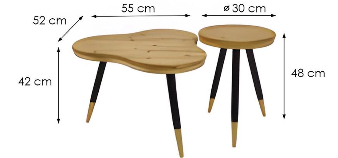 Akim 10794 set stocica 2/1 hrast/crni