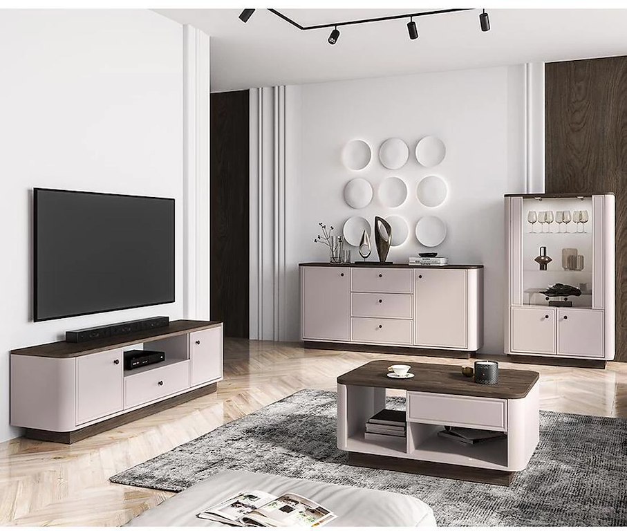 VILAVIO 06 stocic za kavu 90x60x45 hrast/kašmir