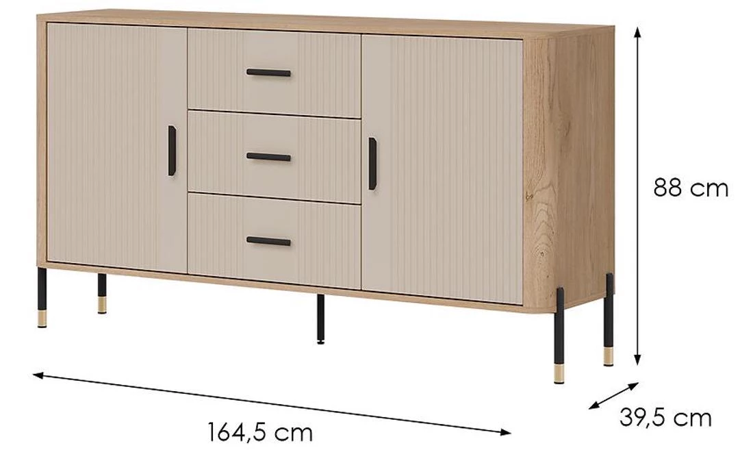 Dante Dt06 komoda 164,5x39,5x88 hrast/kašmir