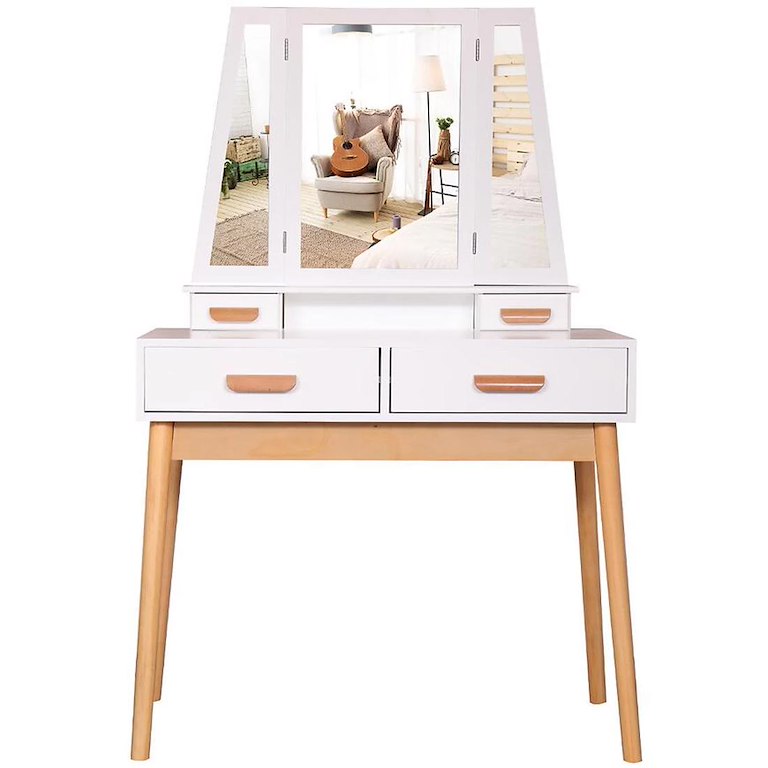 Sylvia 015 9514 toaletni stocic 90x40x144 beli/prirodni