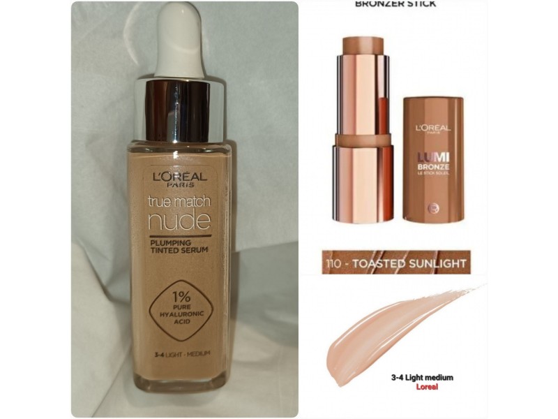 Loreal True Match serum puder +Loreal Lumi bronzer NOVO