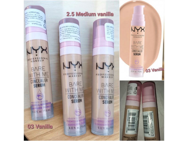 NYX Bare with me serum korektor - NOVO