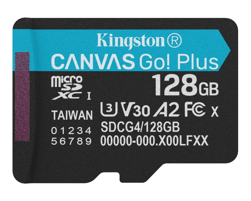 KINGSTON Memorijska kartica U3 V30 microSDXC 128GB Canvas Go Plus 200MB/s A2 SDCG4/128GBSP