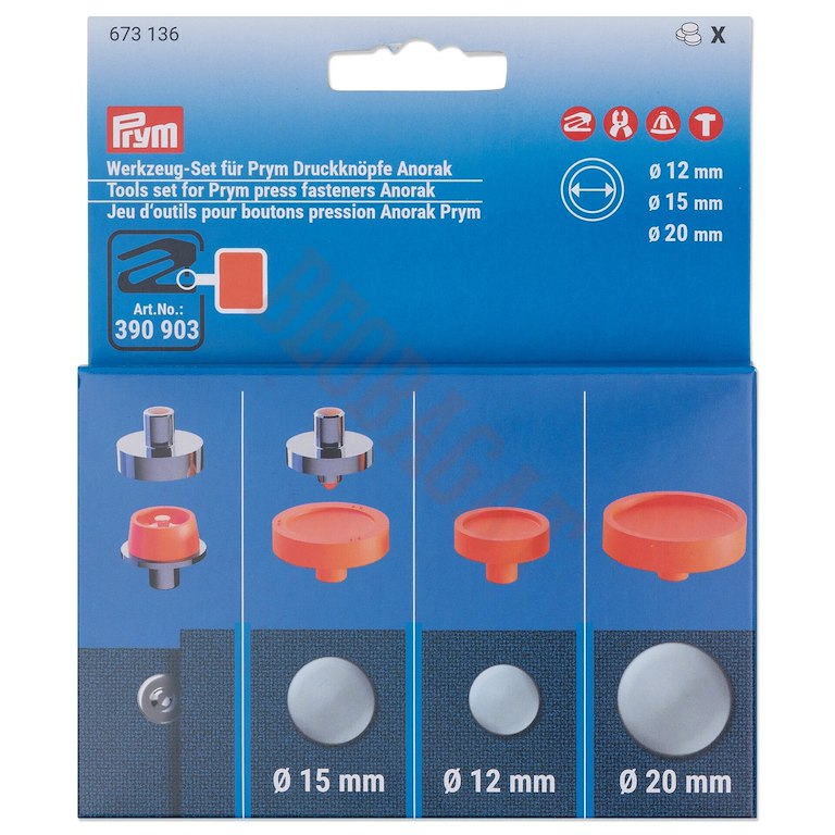 Alatni set za drikere 12 mm, 15 mm i 20 mm