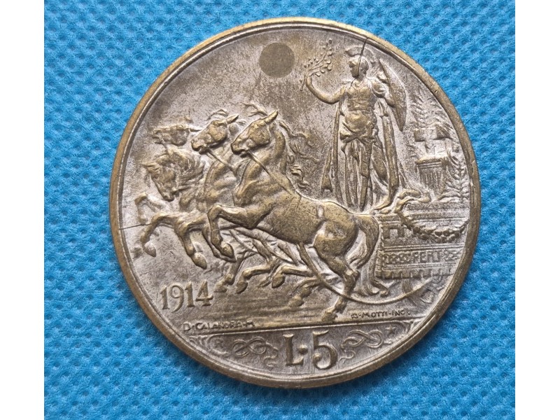 Italija - 5 Lira, 1914. ::Vittorio Emanuel III::
