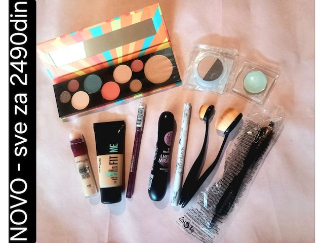 Set šminke Maybelline Essence maskara puder senka NOVO