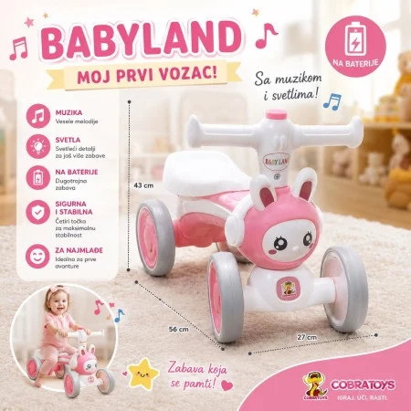 Baby guraljka mini maca bc1691 roze ( 951706R )