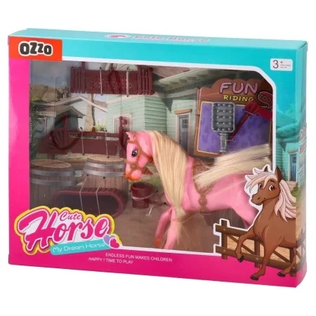 Ozzo happy horse roze konj 15x13cm ( 858463 )