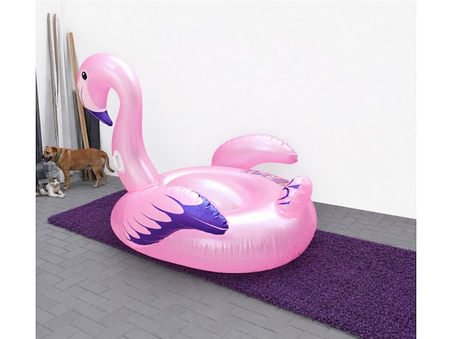 Veliki roze flamingo dušek na naduvavanje za vodu bazen