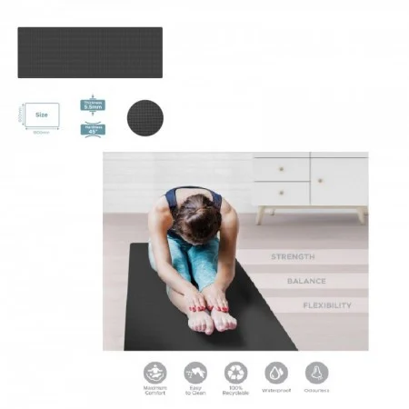 Sun ta toys yoga podloga 600x1800x5.5 crna ( PZ11648 )