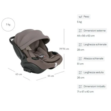 Inglesina a-s darwininfrec evo(40-87cm), crgrey ( A106550 )