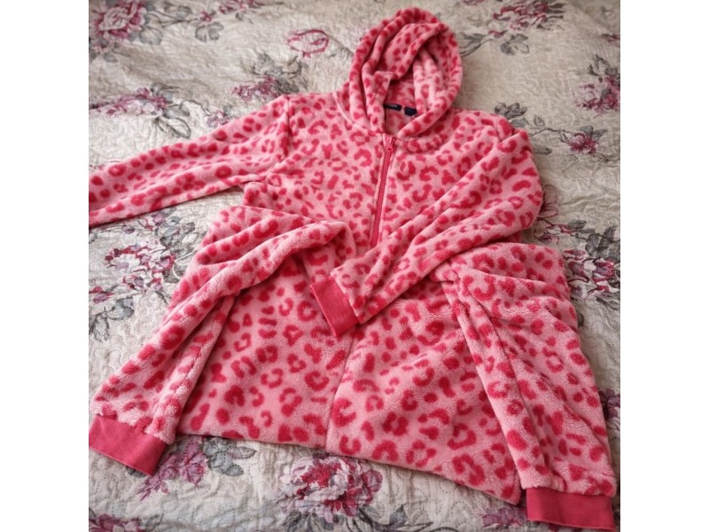 Mo roze plišana pidžama kigurumi 158-164 nova sa etiket