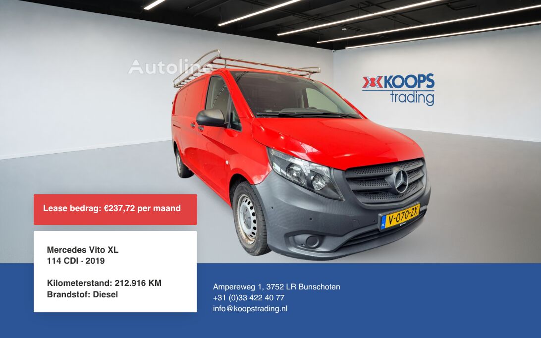 Mercedes-Benz VITO Vito XL 114 CDI Euro 6 Airco Navigatie Imperiaal en trekhaa minibus furgon