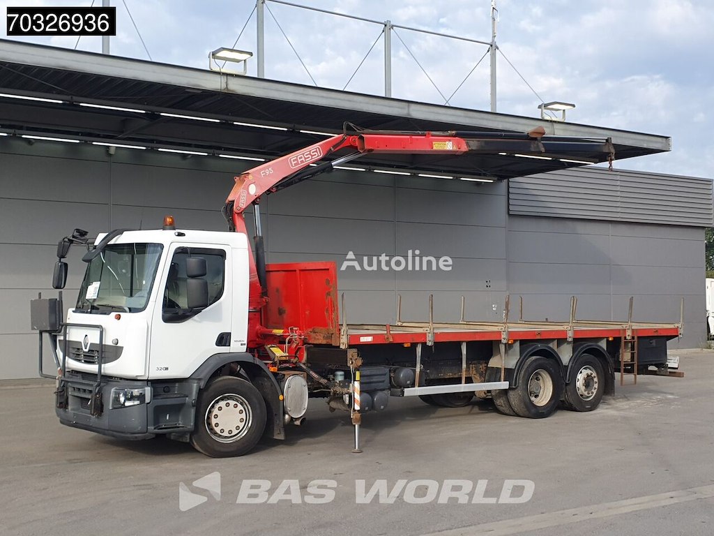 Renault Premium 320 Premium 6X2 Fassi F95A.22 Manual Gearbox Lift Axle kamion s ravnom platformom