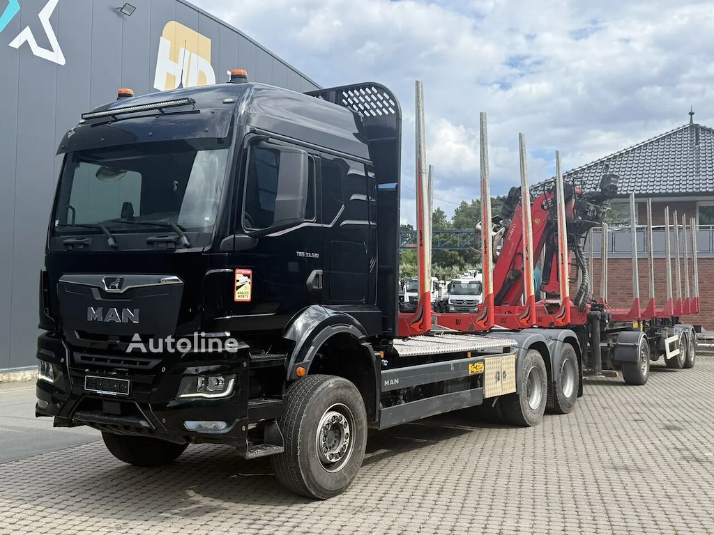MAN TGS 33.510 MAN TGS 33.510 6X4 BB E6 EPSILON 150Z 3-Achser ANH kamion za prevoz drva + šumarska prikolica