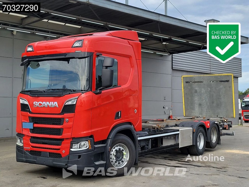 Scania R520 R 6X2 V8 Retarder Full Air 9t Front Axle Lift Axle Euro 6 vozilo za prevoz kontejnera