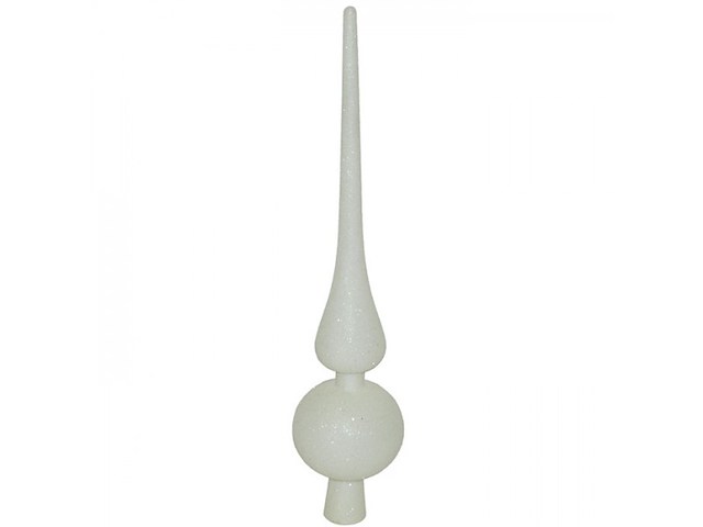 Vrh za jelku 25 cm beli