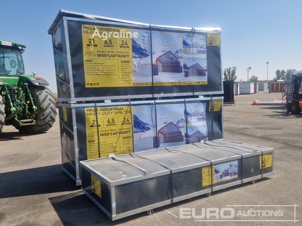 Prodaje se 2026 Hills Industrial Heavy Duty Shelter, Peak Ceiling, Double T metalni hangar na aukciji