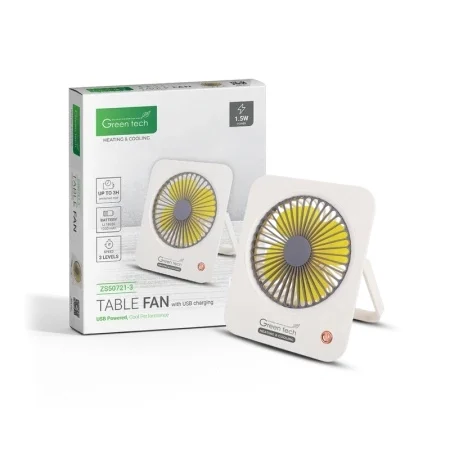 Green tech ventilator stoni 1,5w beli sa USB punjenjem ( ZS50721-3 )