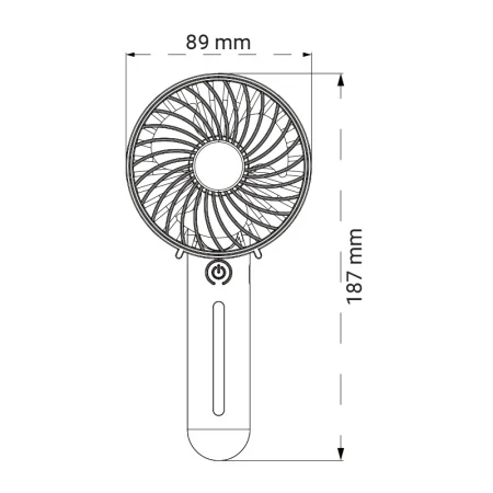 Green tech prenosni ventilator 1.1w beli sa USB punjenjem ( HH-F284-XFW )