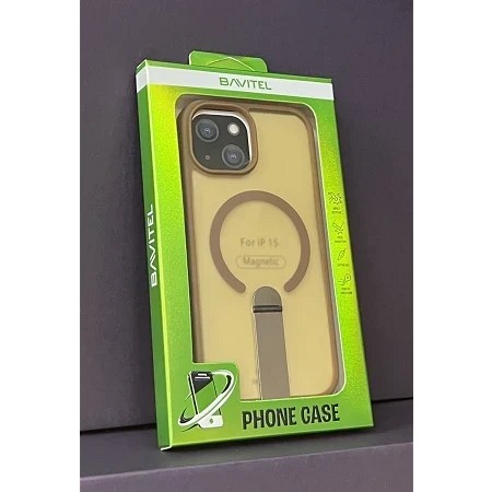 iPhone 15 Bavitel MagSafe sa naslonom braon
