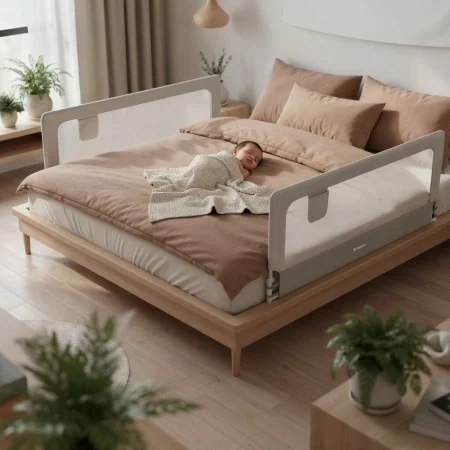 Tulano Cover 30 White-Grey, Zaštitna ograda za krevet za decu 200 cm ( 30007 )