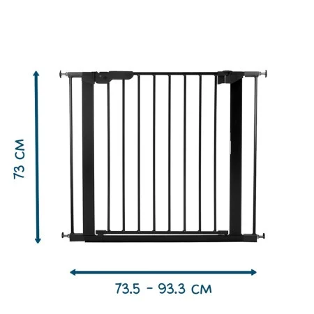 BabyDan Premier sigurnosna ogradica sa 2 produžetka 73.5–93.3 cm – bez bušenja (pressure fit), crna ( 20004 )