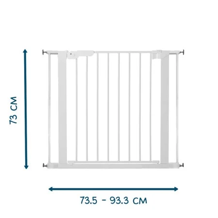 BabyDan Premier sigurnosna ogradica sa 2 produžetka 73.5–93.3 cm – bez bušenja (pressure fit), bela ( 20003 )
