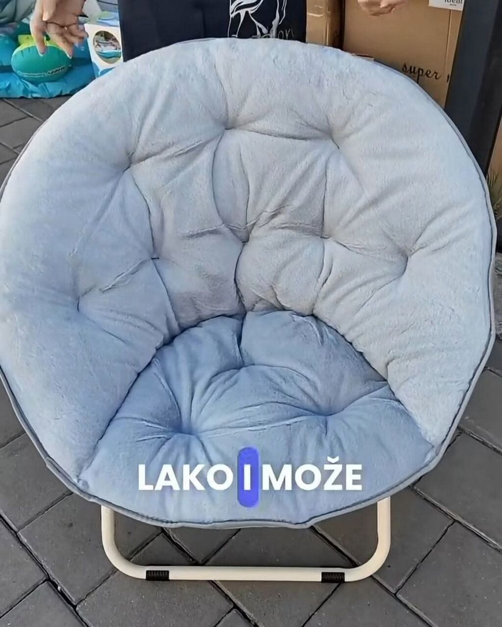 Udobna lounge stolica – “papasan” stil - Široko, duboko sedište