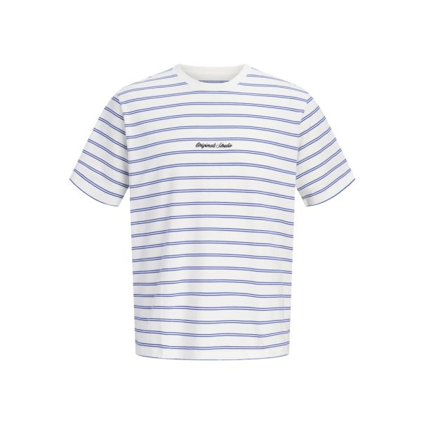 JACK & JONES Muška bela majica rebro