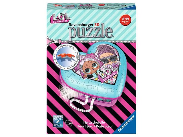 RAVENSBURGER 3d puzzle Kutija SRCE za nakit LOL RA11164