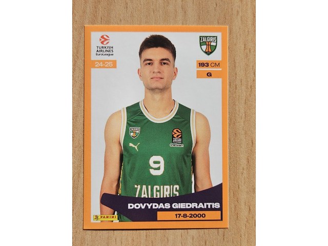 EuroLeague Panini 2024-25 broj 351