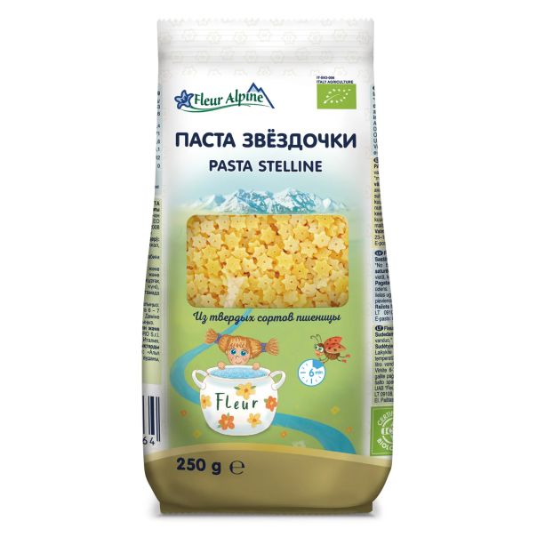 Fleur Alpine testenina ZVEZDICE (Stelline) od durum pšenice, 250 g