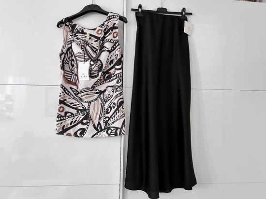Suknja saten i bluza s,m