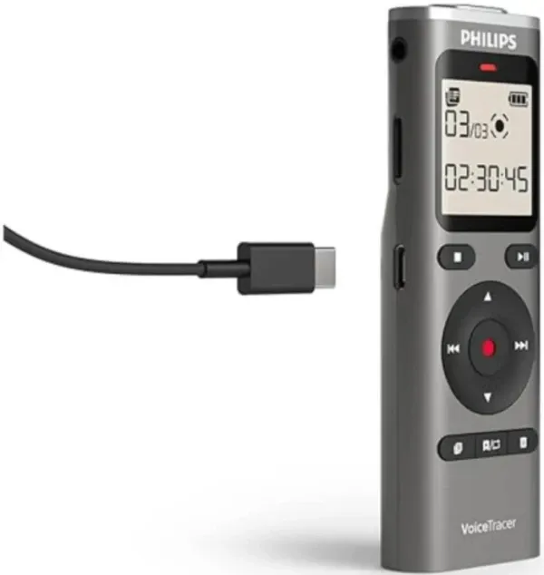 Philips Diktafon DVT1170 Mono,8GB,LCD 2x AAA,siva,USP C,USB 2.0
