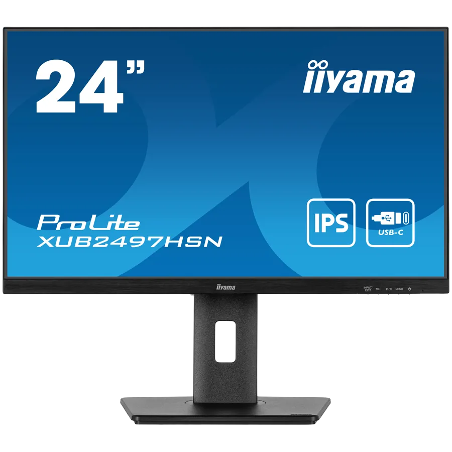 IIYAMA Monitor LED XUB2497HSN-B2 23.8" IPS 1920 x 1080 @100Hz 16:9 300 cd/m² 1300:1 1ms HDMI DP USB-C Docking 65W, RJ45, height, swivel, tilt, pivot (rotation both sides) Speakers