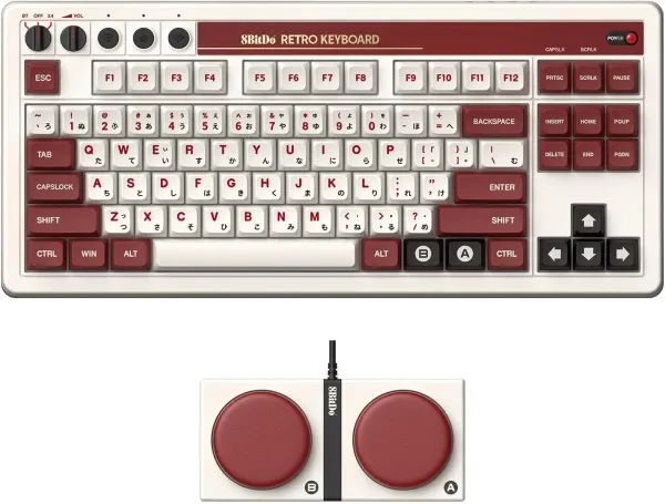 Bežična tastatura 8BitDo Retro 87/mehanička/Fami Edition + Dual Super Buttons