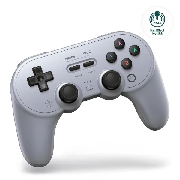 Bežični gamepad 8BitDo Pro 2 BT/2.4Ghz/Multi platform/Vibracija/Hall Effect/TMR/Gray