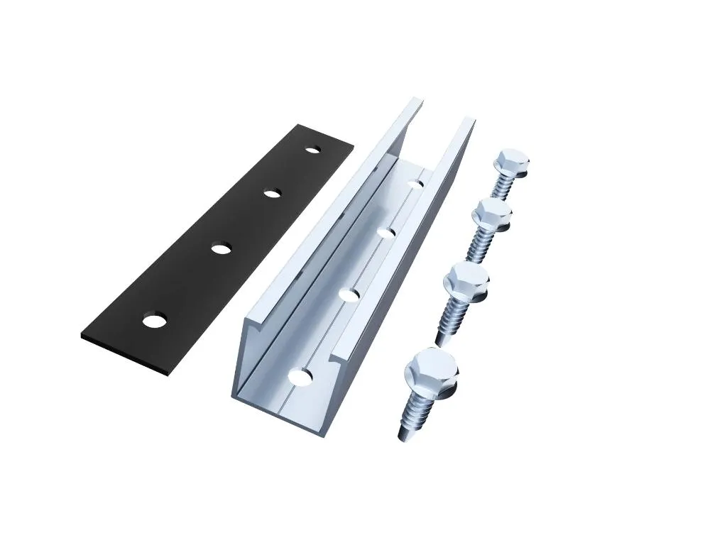 Konstrukcije za SE ANTAI za trapezni lim, mini rail, 150mm, set za 6 panela, frameless klampe
