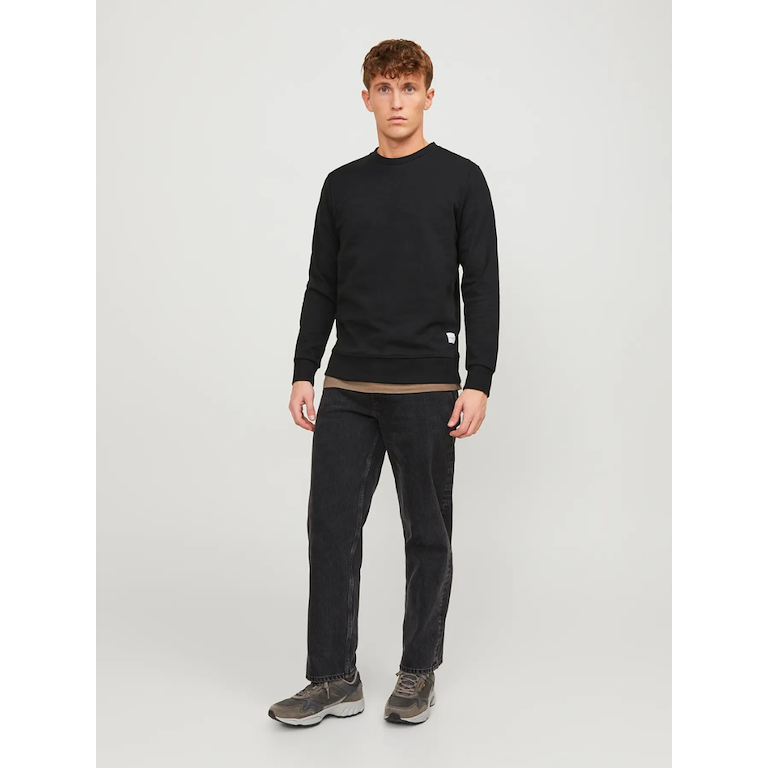 J&J Crni Muški Duks JJEBASIC SWEAT CREW NECK