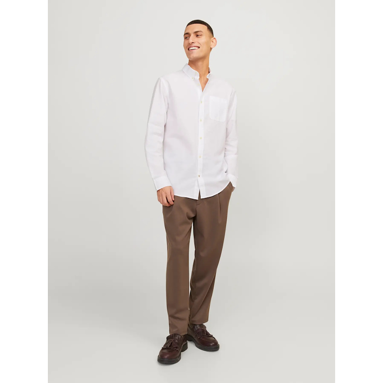 J&J Bela Muška Košulja JJEOXFORD SHIRT LS