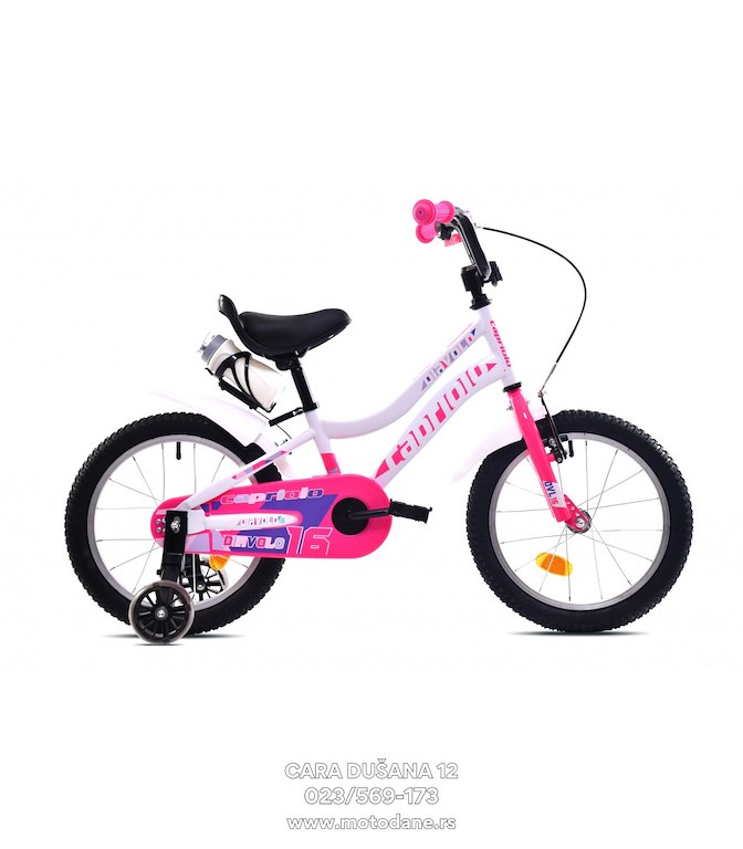 Bicikl dečiji Capriolo Diavolo 16 belo pink
